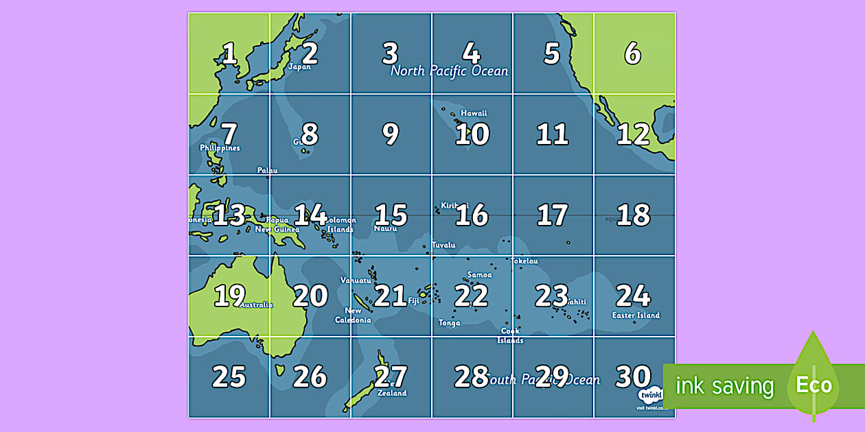 Map of the Pacific Islands Mat (Compatible with Bee-Bot) - Pacific ...
