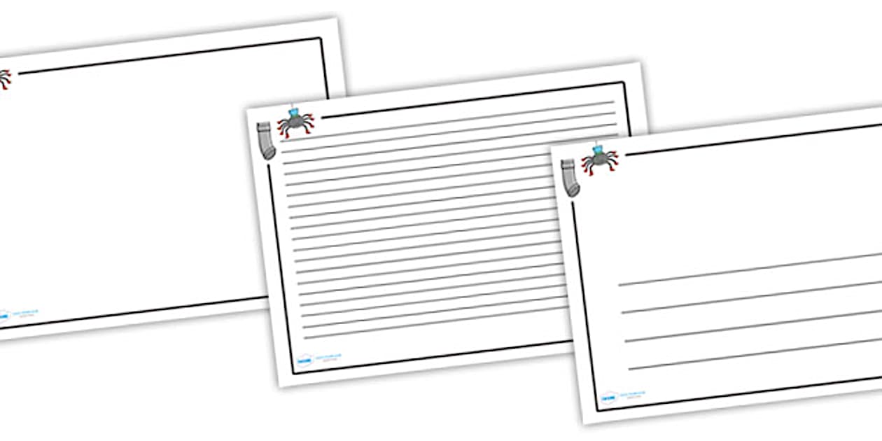 Editable Incy Wincy Spider Page Borders (Landscape) - Twinkl