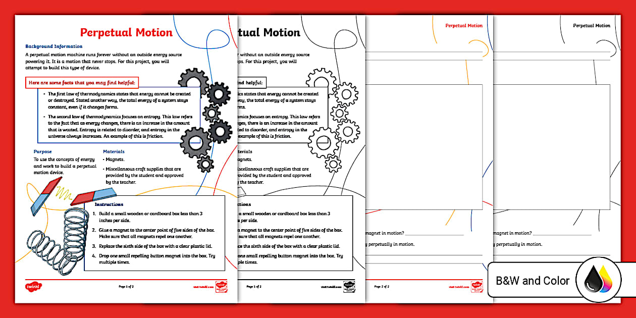Perpetual Motion Machine Science Project | Twinkl USA