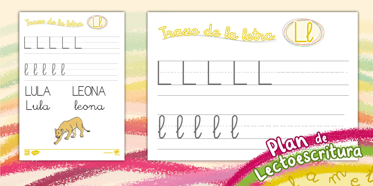 Plan de lectoescritura: La letra L - Trazo - Twinkl