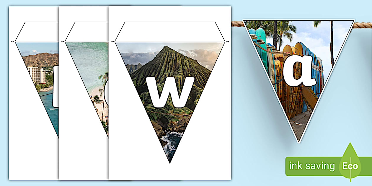 Hawaii Photo Bunting (Teacher-Made) - Twinkl