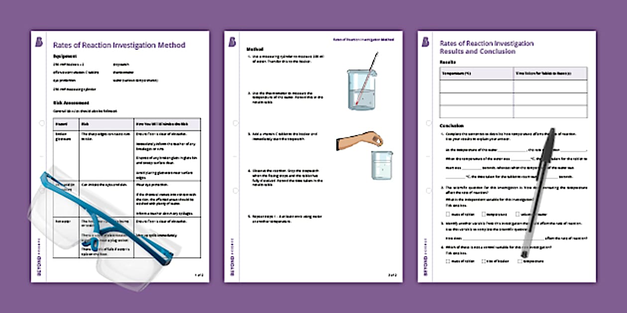 Rates of Reaction Investigation Pack | KS3 Chemistry | Beyond
