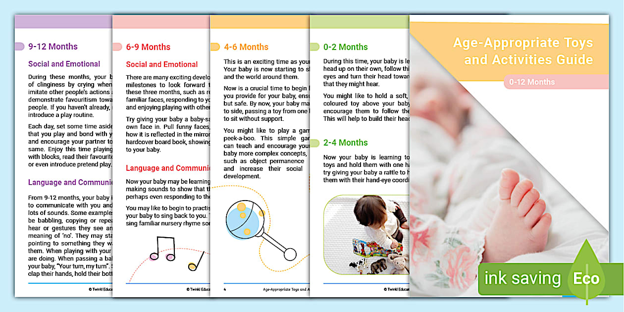 Age Appropriate Toys and Activities 0-12 Months - Twinkl