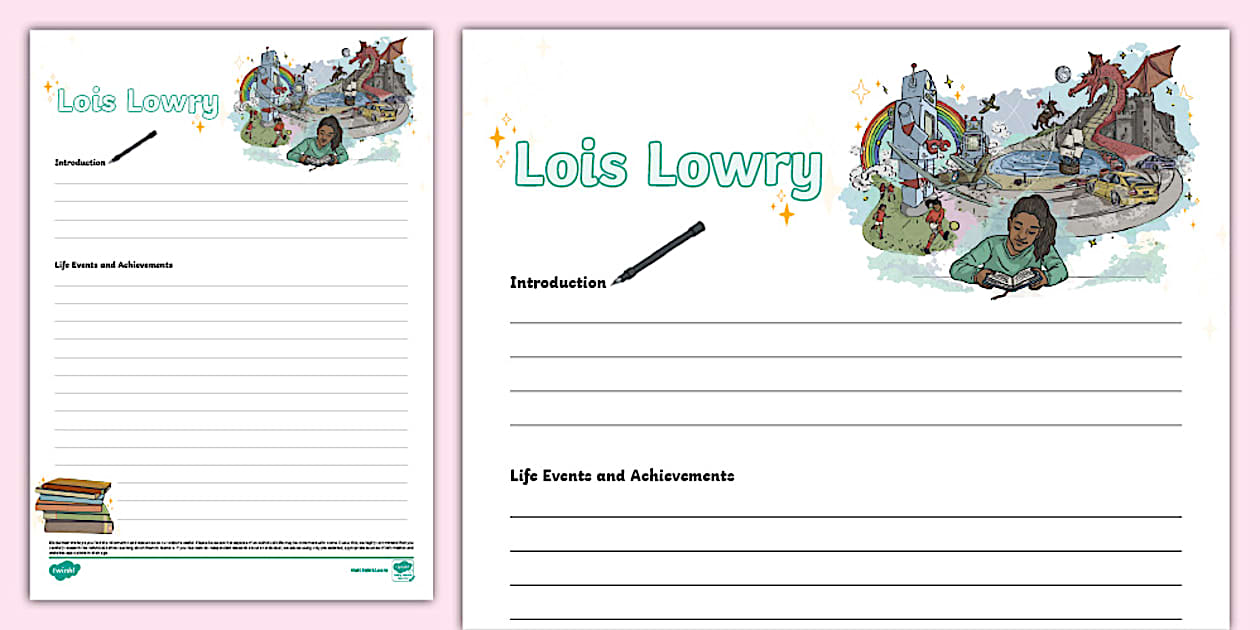 Lois Lowry Biography Template - Twinkl Templates - Twinkl