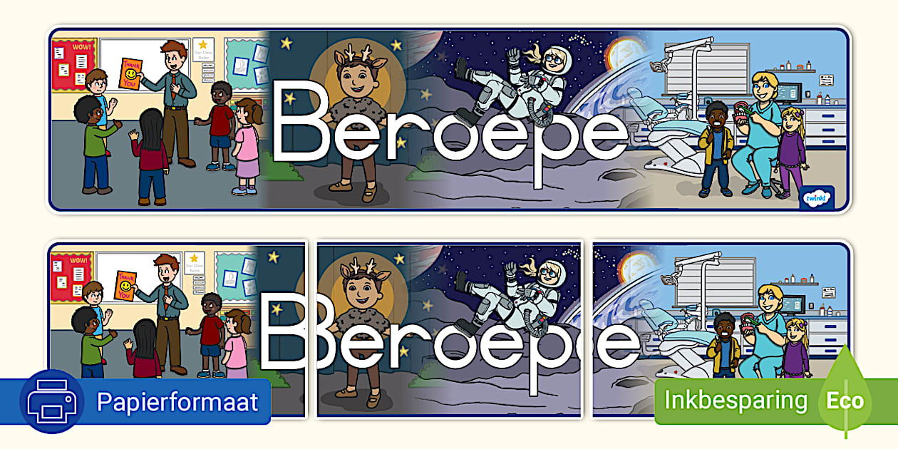 Vertoonbanier Beroepe (Hecho por educadores) - Twinkl