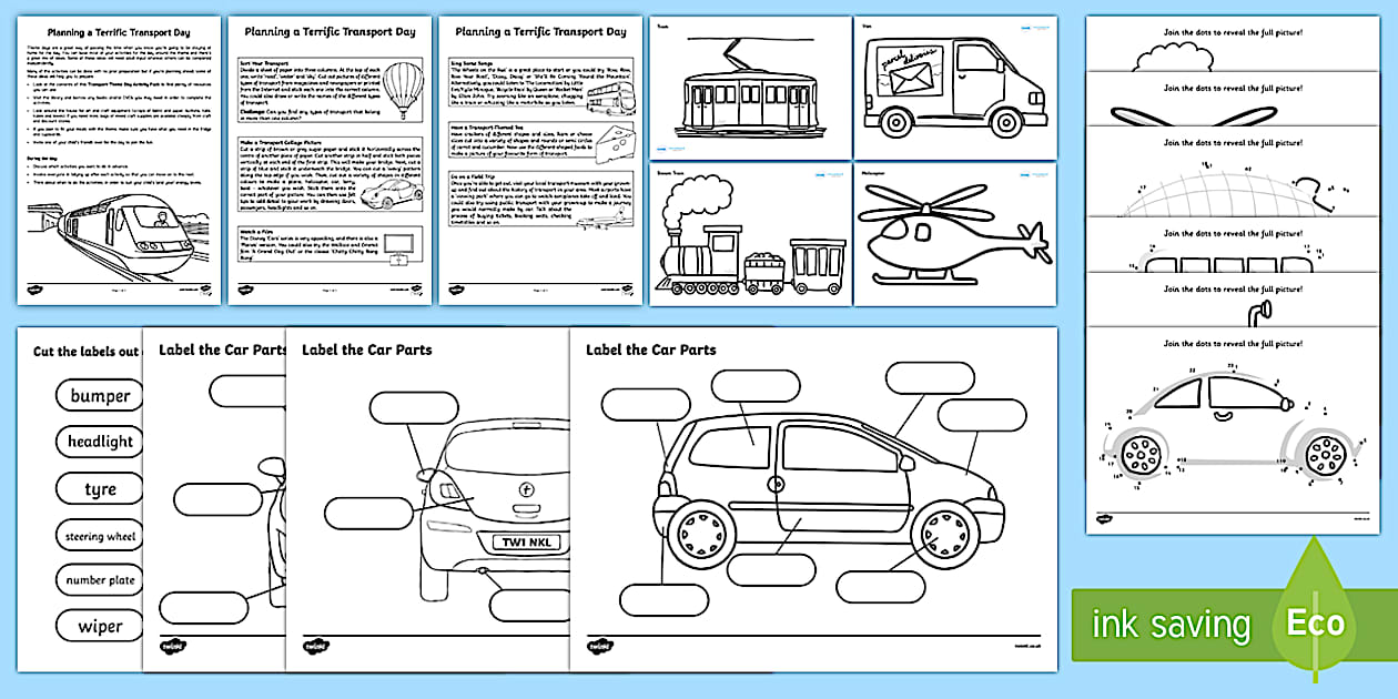 Transport Theme Day Activity Pack (teacher made) - Twinkl