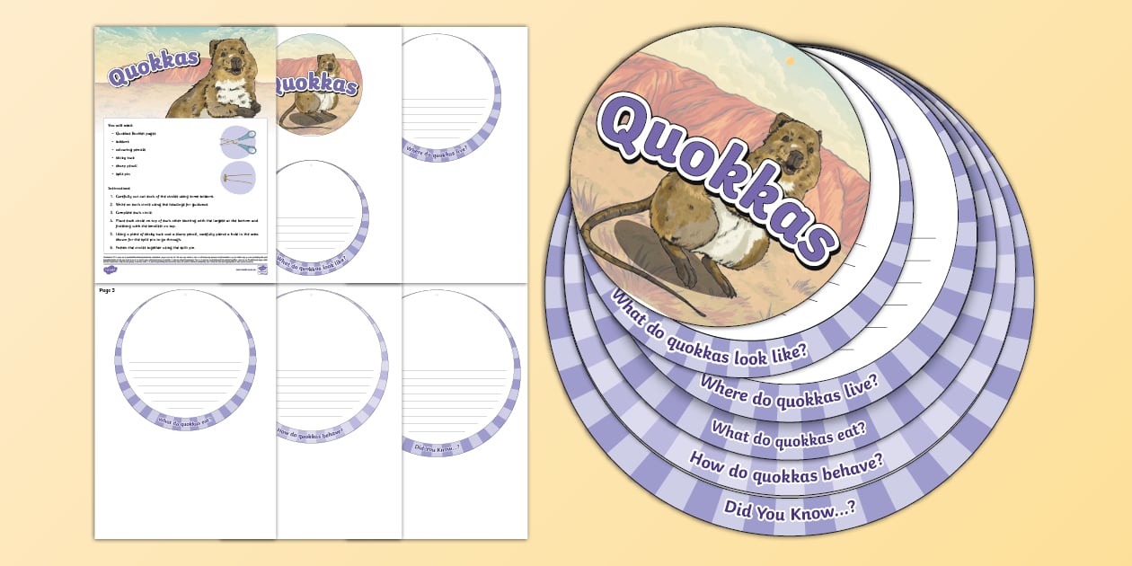 Quokka Circles Booklet (l'enseignant a fait) - Twinkl