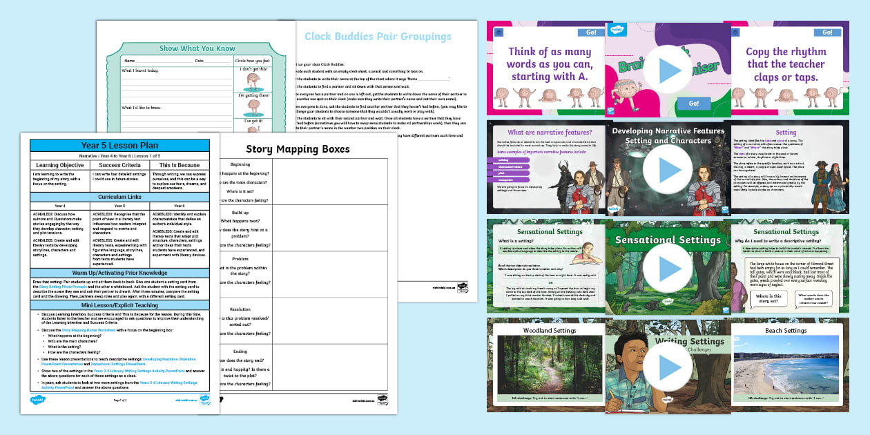 Year 5 Inclusion Narrative Differentiated Lesson Plan 1