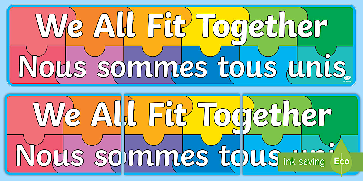 Large class Puzzle Display Banner- French - Large Class Puzzle Display