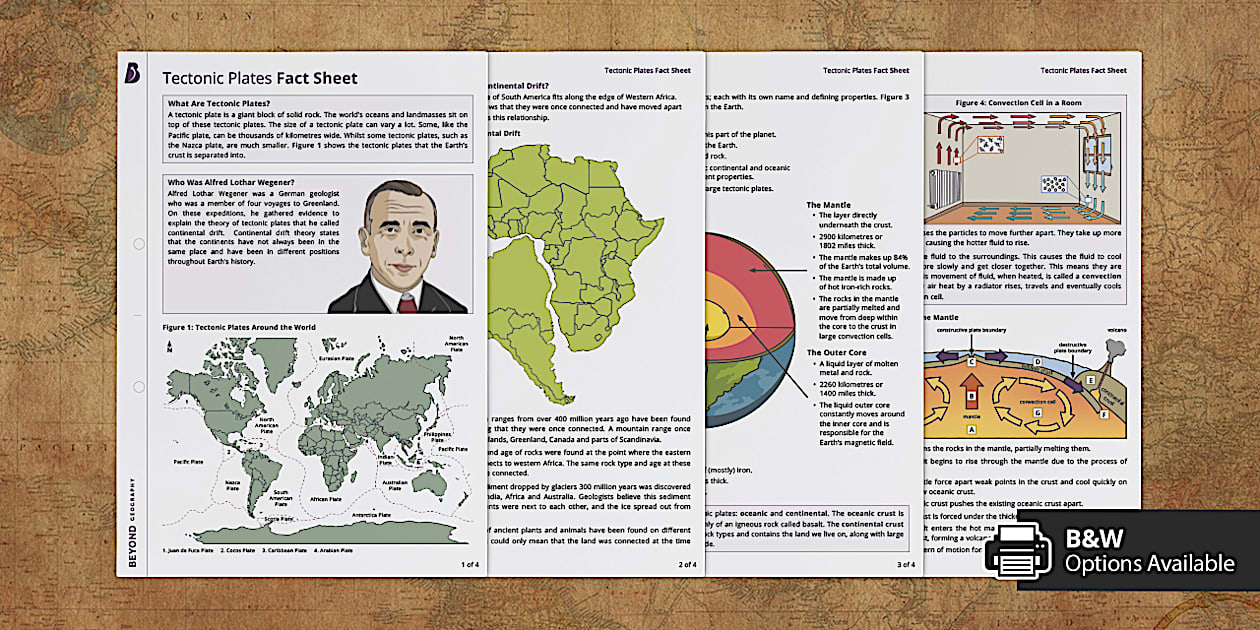 KS3 Tectonic Plates Fact Sheet | Geography |Beyond Secondary