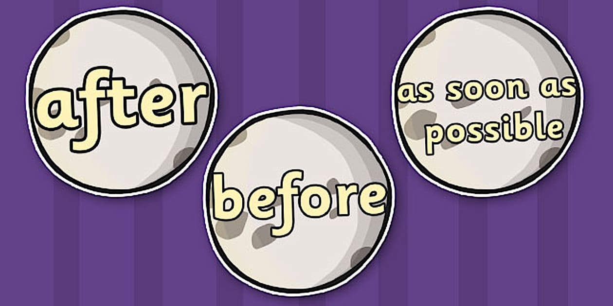 Time Connectives On The Moon (Teacher-Made) - Twinkl