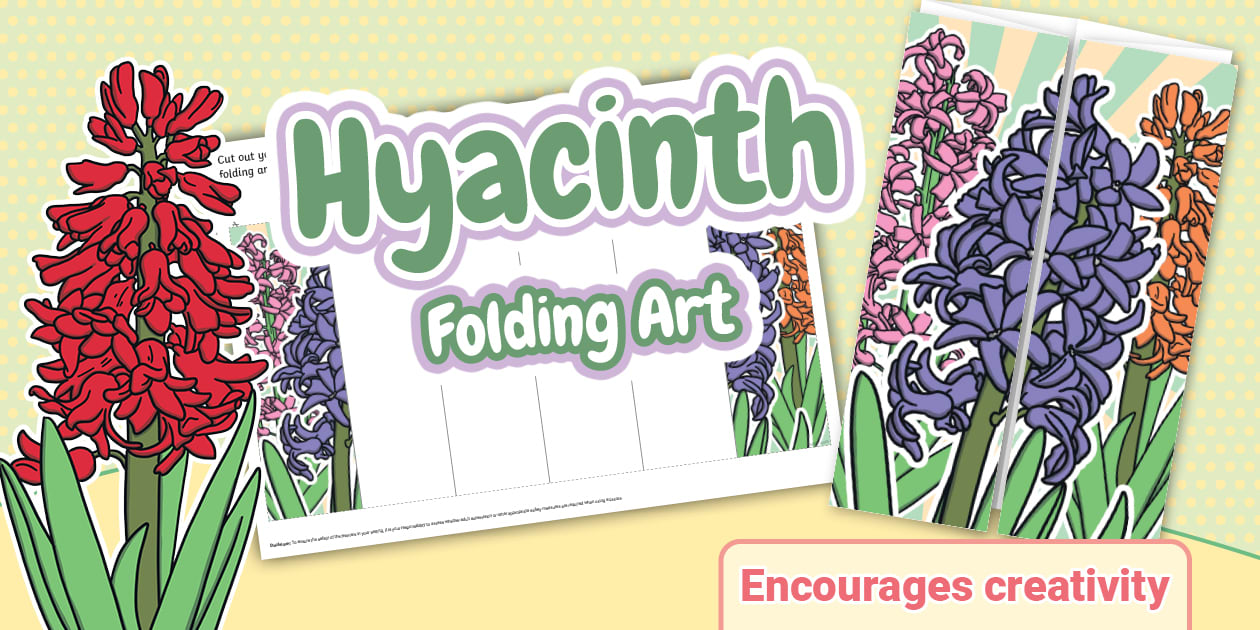 Hyacinth Folding Art Template - Twinkl