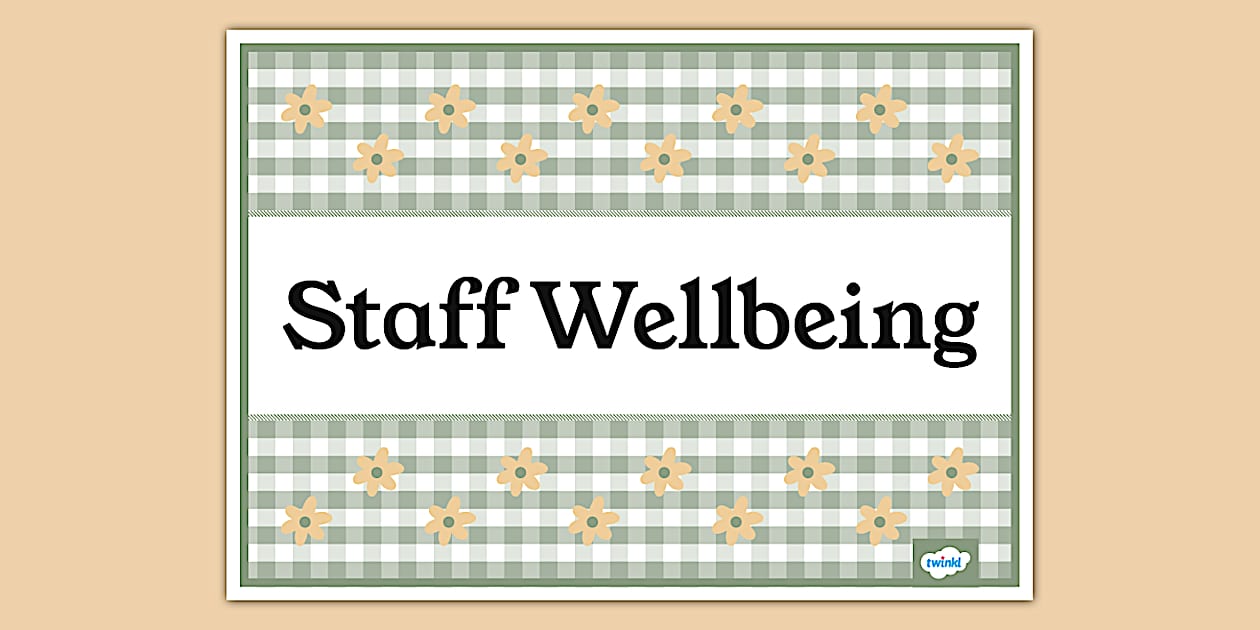Checkered Charm Themed Staff Wellbeing Display Poster