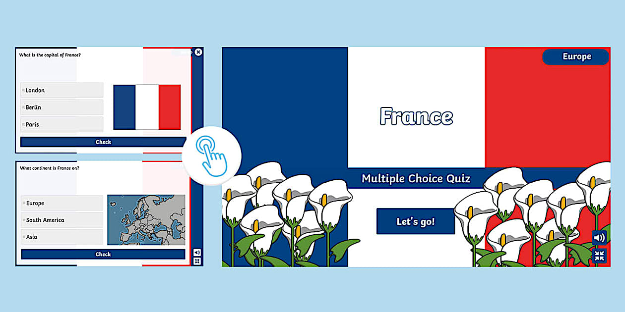 KS1 France Interactive Quiz (Teacher-Made) - Twinkl
