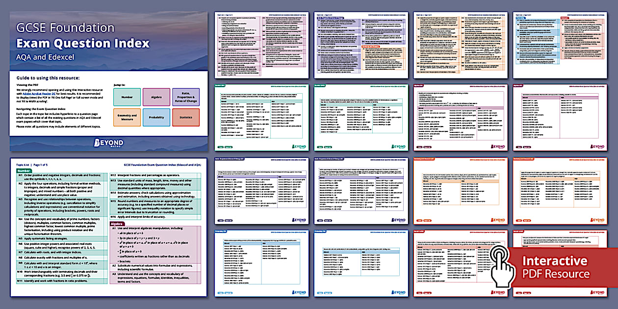 👉 GCSE Maths Exam Question Overview - Foundation - Twinkl