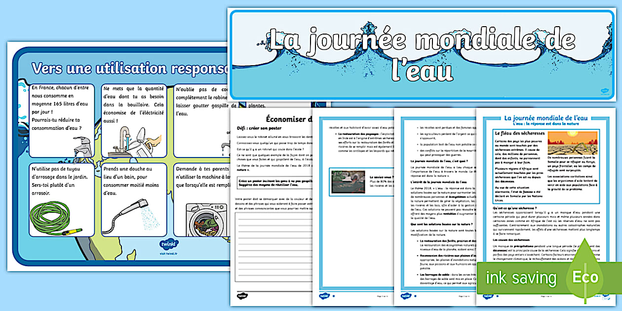 Ensemble de ressources : la journée mondiale de l'eau
