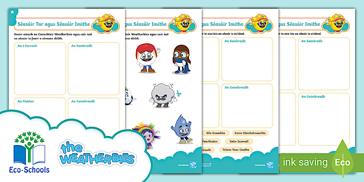 The Weatherbies Seasons Come and Seasons Go Video Activity in Irish