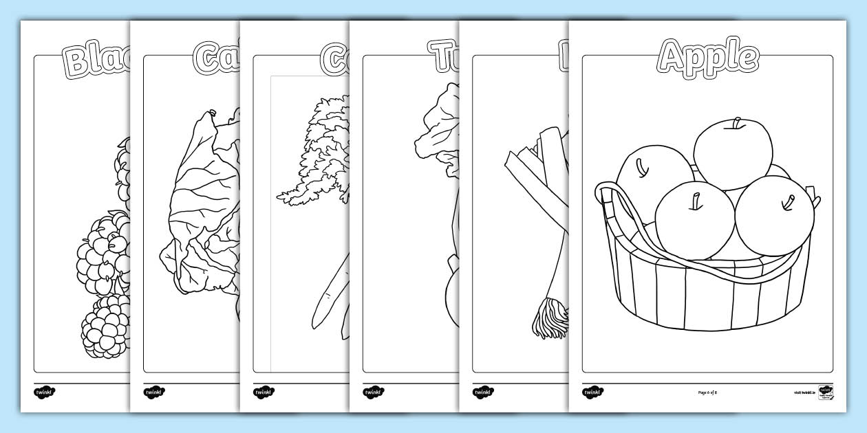 Autumn Harvest Colouring Pack (Teacher-Made) - Twinkl