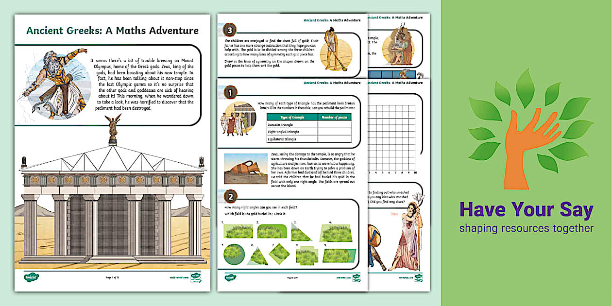 👉 Ancient Greeks: A Maths Adventure (teacher made)