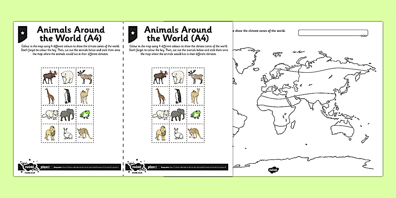 Climate Zones Map Worksheet | Geography | Teaching Resources