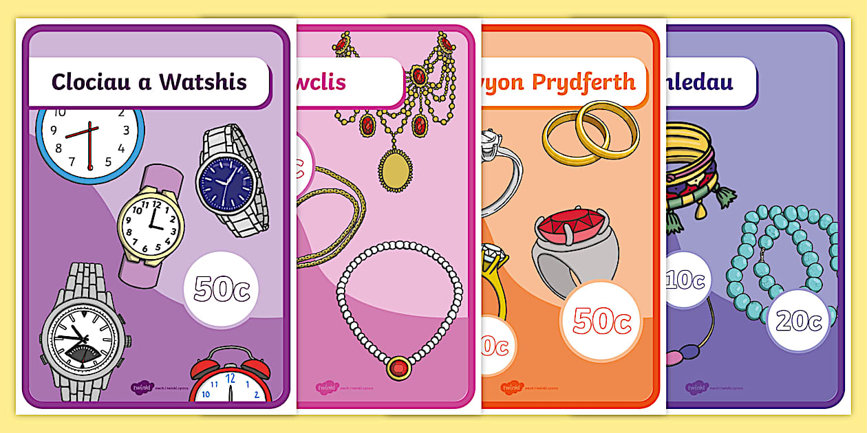 Posteri Chwarae Rôl Siop Gemwaith (teacher made) - Twinkl