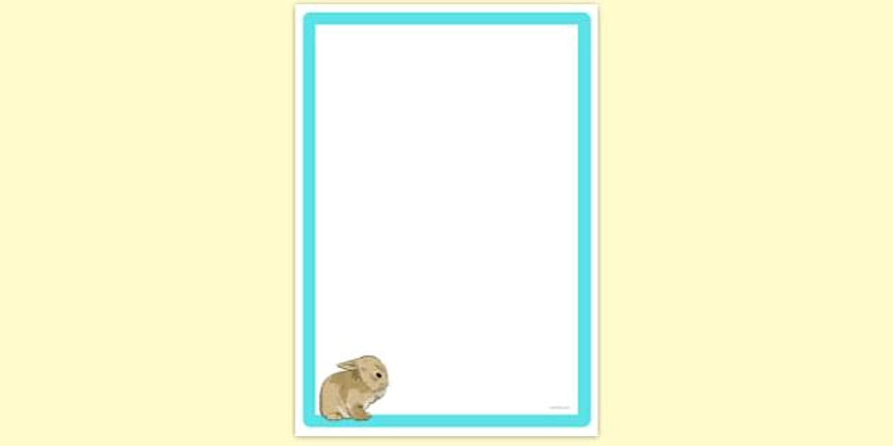 Simple Blank Rabbit Page Border | Twinkl Page Borders