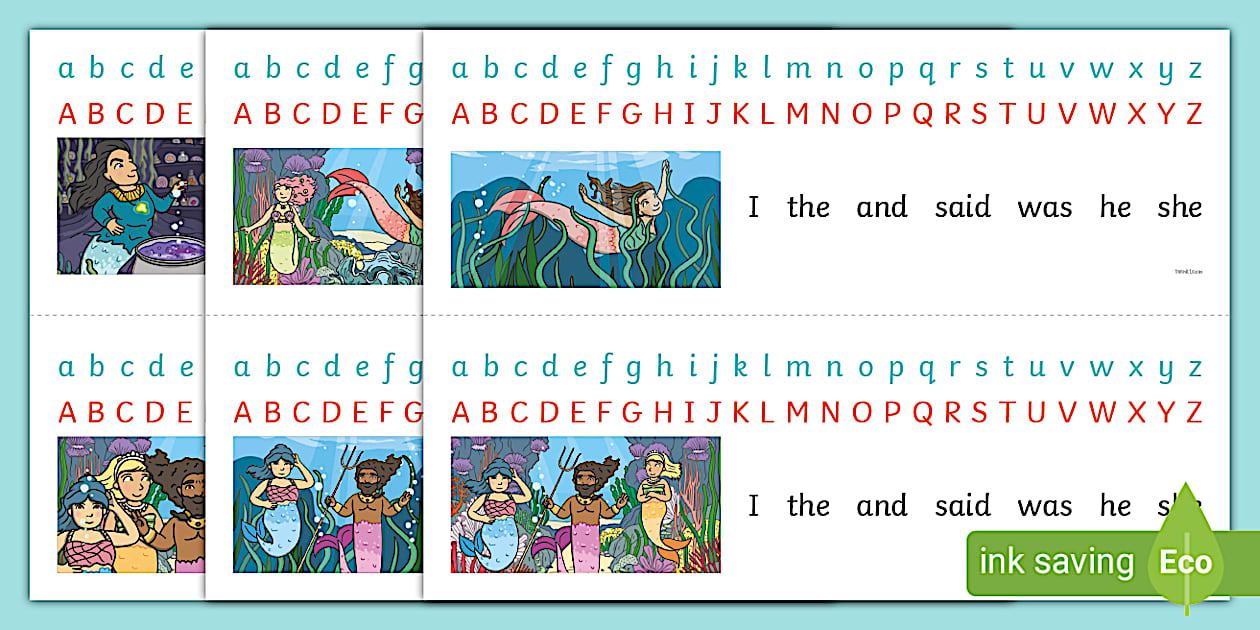 The Little Mermaid Alphabet Strips - Twinkl