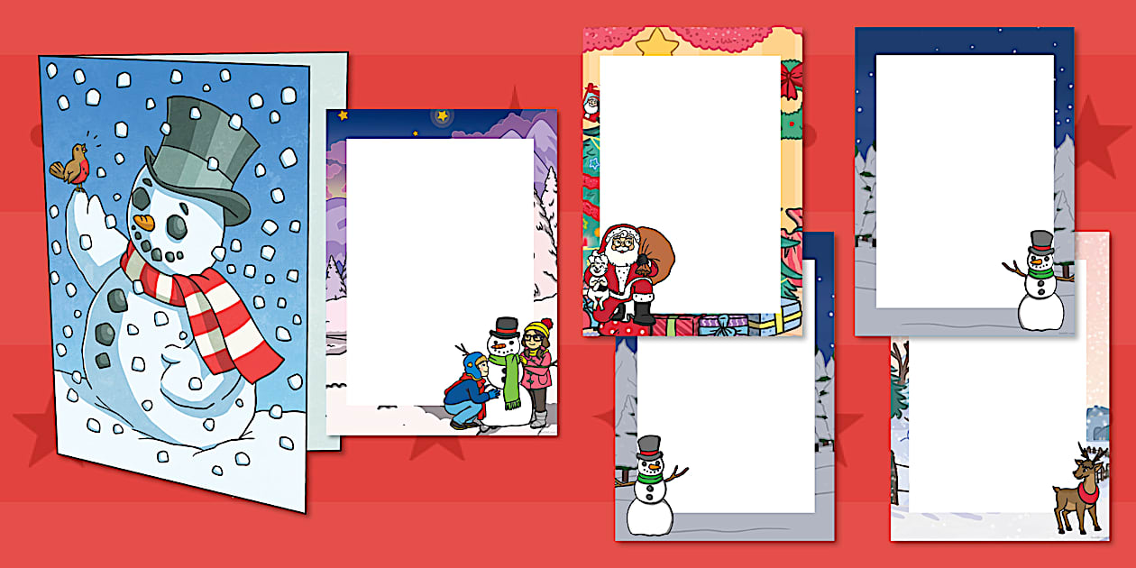 Christmas Card Inserts - Christmas Card Writing - Twinkl