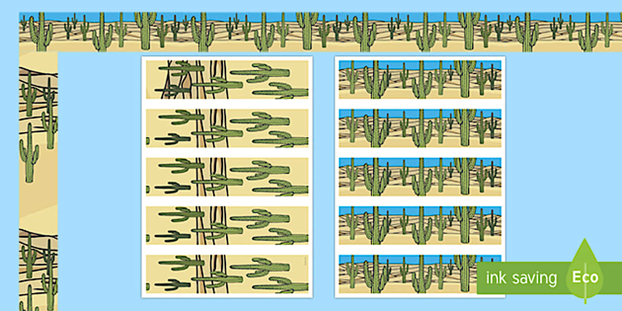 Cactus Display Borders (teacher made) - Twinkl