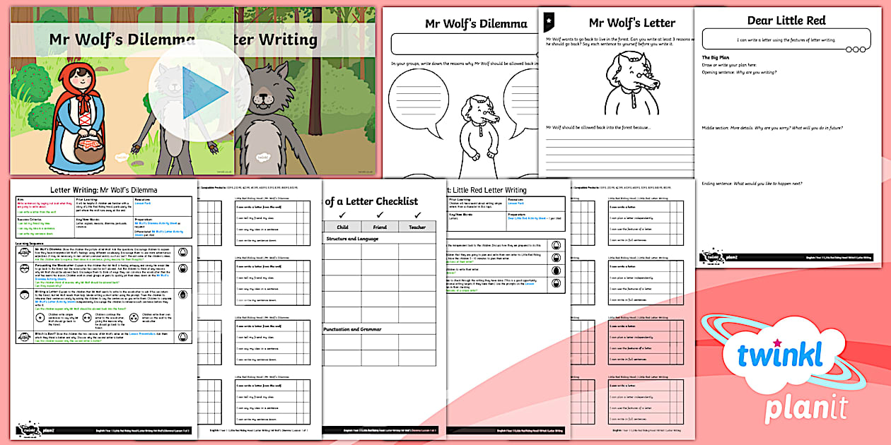 Traditional Tales: Little Red Riding Hood Letter Writing Y1 Genre Unit Pack