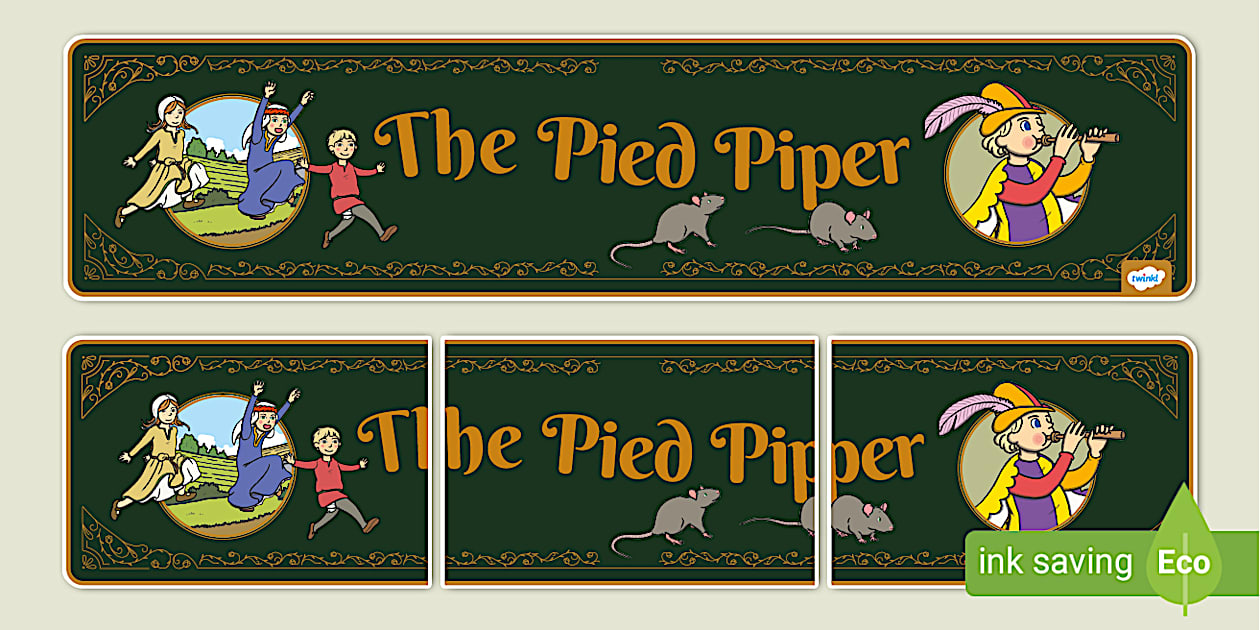 Traditional Tales Themed Pied Piper Display Banner