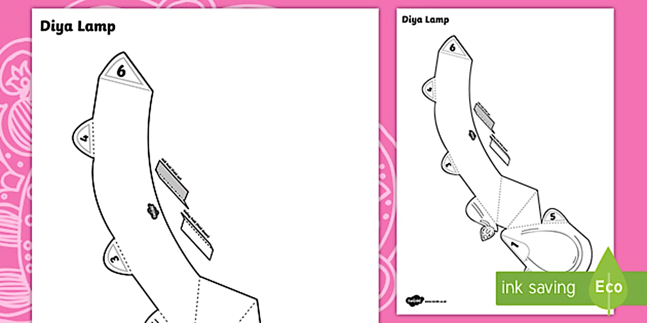 Diwali Paper Toy Diva Lamp (teacher made) - Twinkl