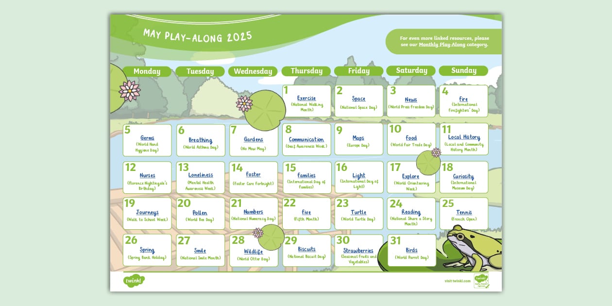 May Play-Along Calendar (teacher made) - Twinkl