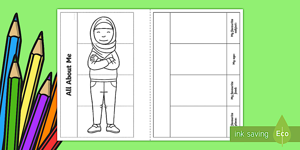 All About Me Flapbook (teacher made) - Twinkl