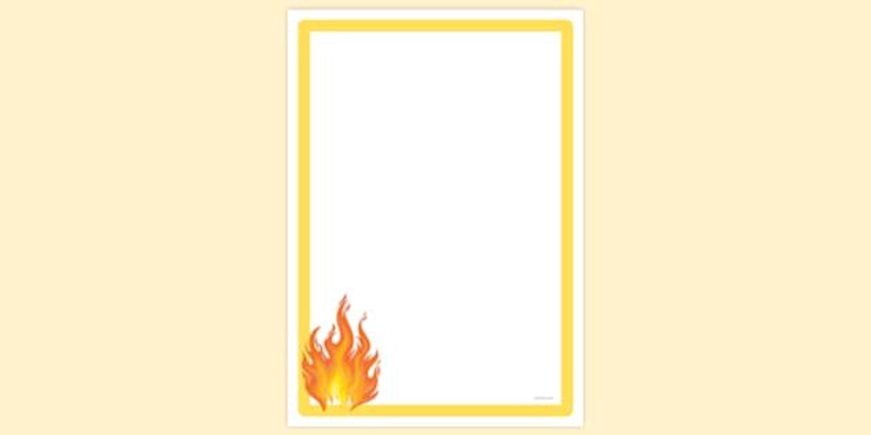 Simple Blank Flame Page Border | Page Borders | Twinkl