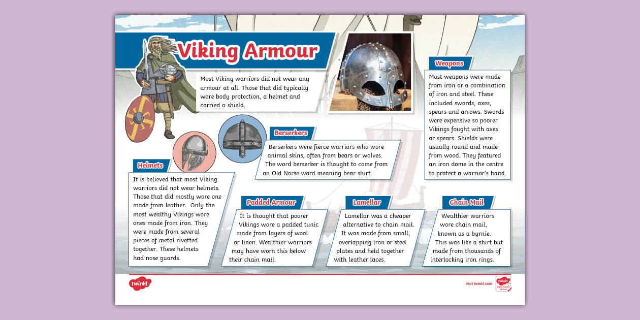 * NEW * Viking Armour Fact File (teacher made) - Twinkl