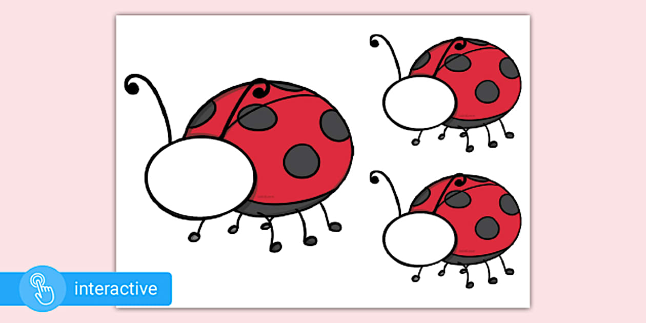 Editable Ladybird Face Cut-Outs (Teacher-Made) - Twinkl