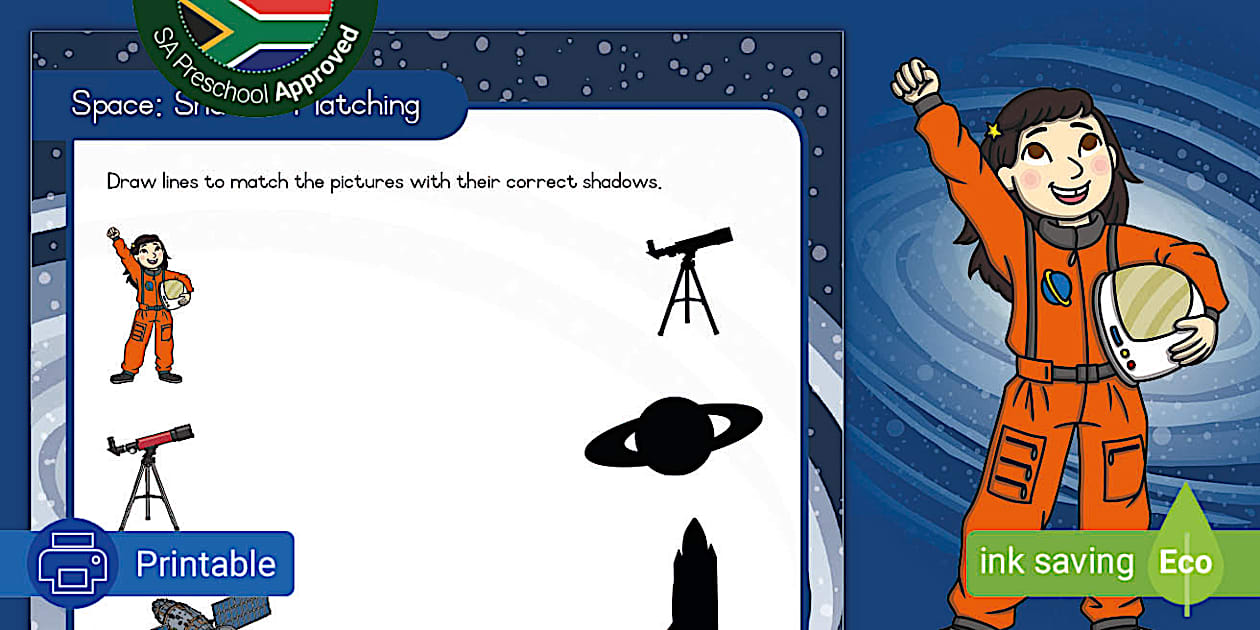 Space: Shadow Matching Activity (teacher made) - Twinkl