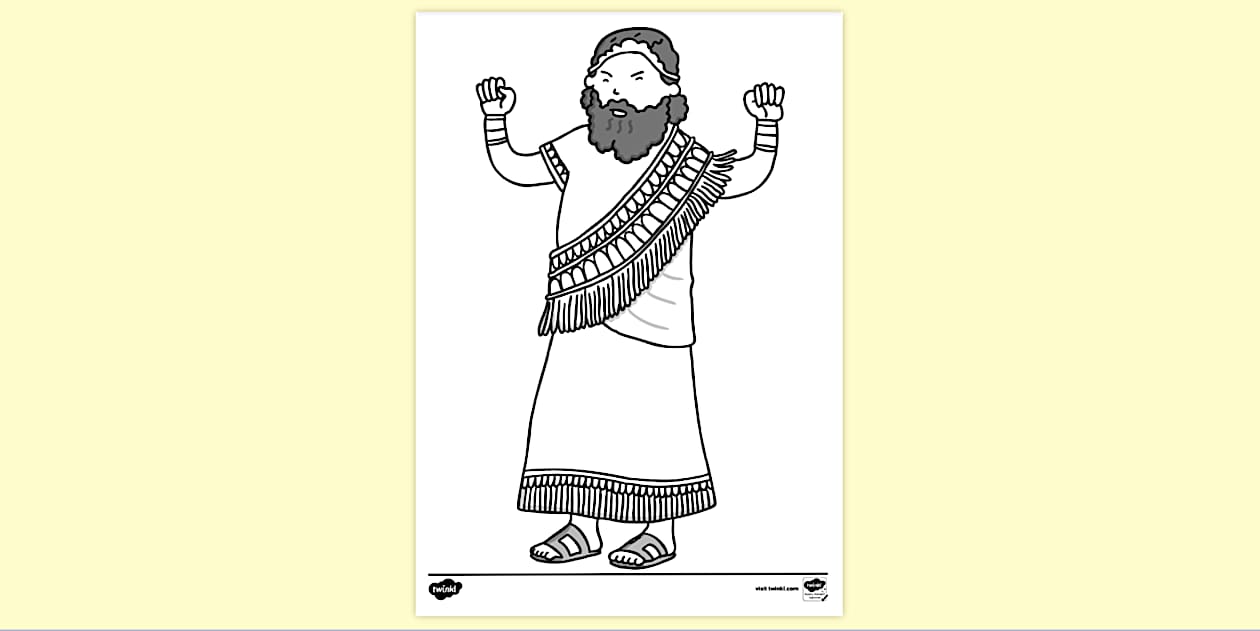 Angry Haman Colouring Sheet | Biblical Story Resources