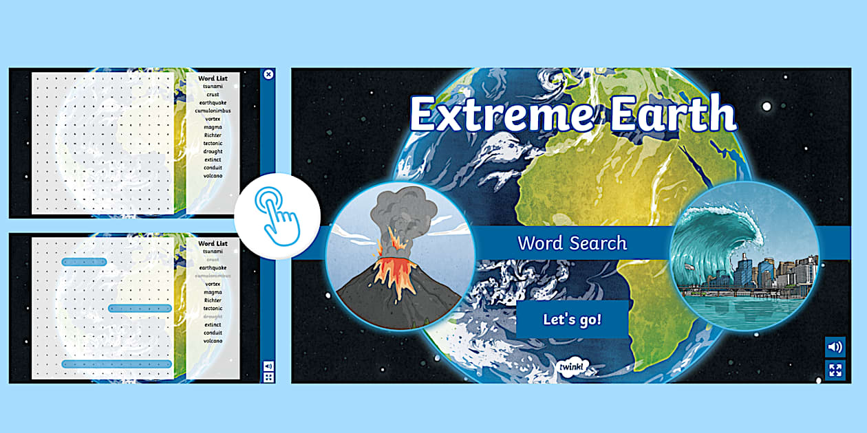 Extreme Earth Interactive Word Search