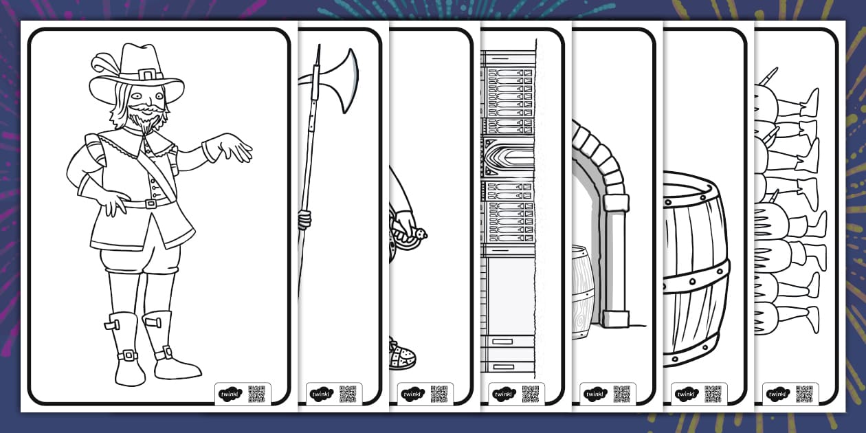 The Gunpowder Plot Coloring Pages (Teacher-Made) - Twinkl
