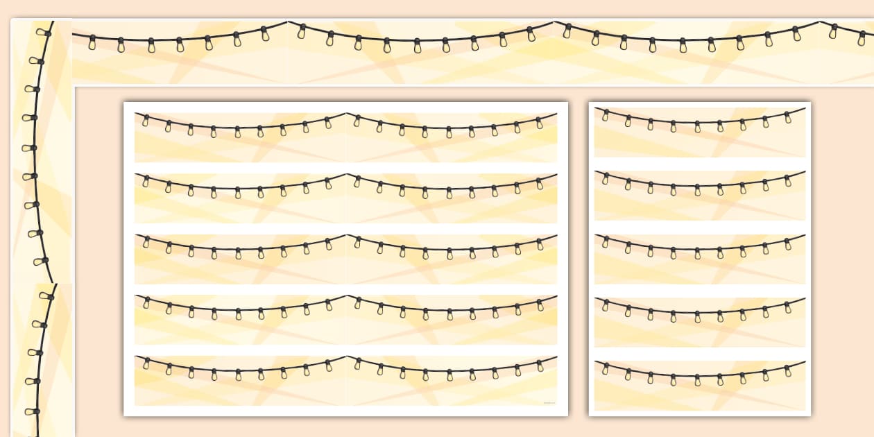 Fairy Lights Display Borders - Twinkl Display - Twinkl