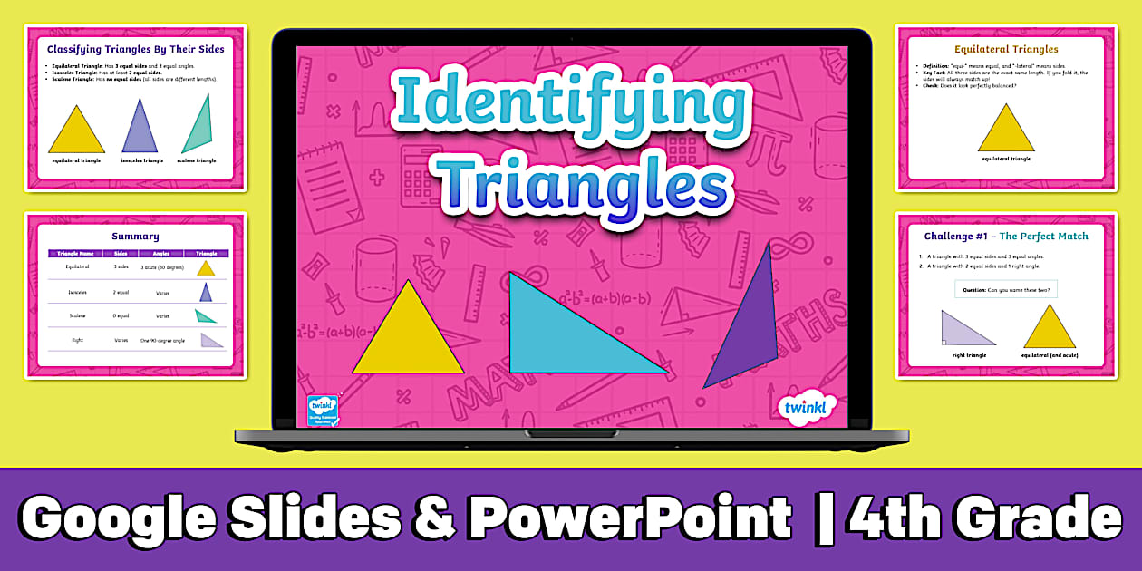 Fourth Grade Identifying Triangles PowerPoint & Slides