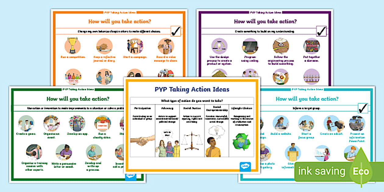 Editable PYP: Taking Action Ideas – Visual Prompts