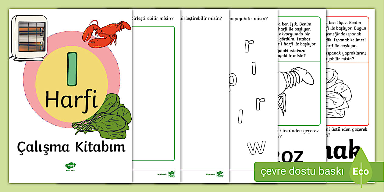 I Harfi Çalışma Kitabım (Hecho por educadores) - Twinkl