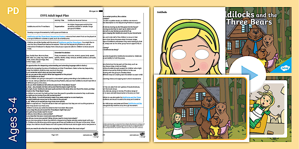 EYFS Physical Goldilocks Musical Statues Reception Plan