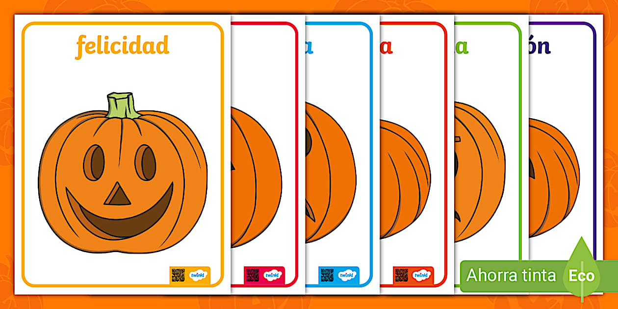 Carteles: Emociones en Halloween (teacher made) - Twinkl