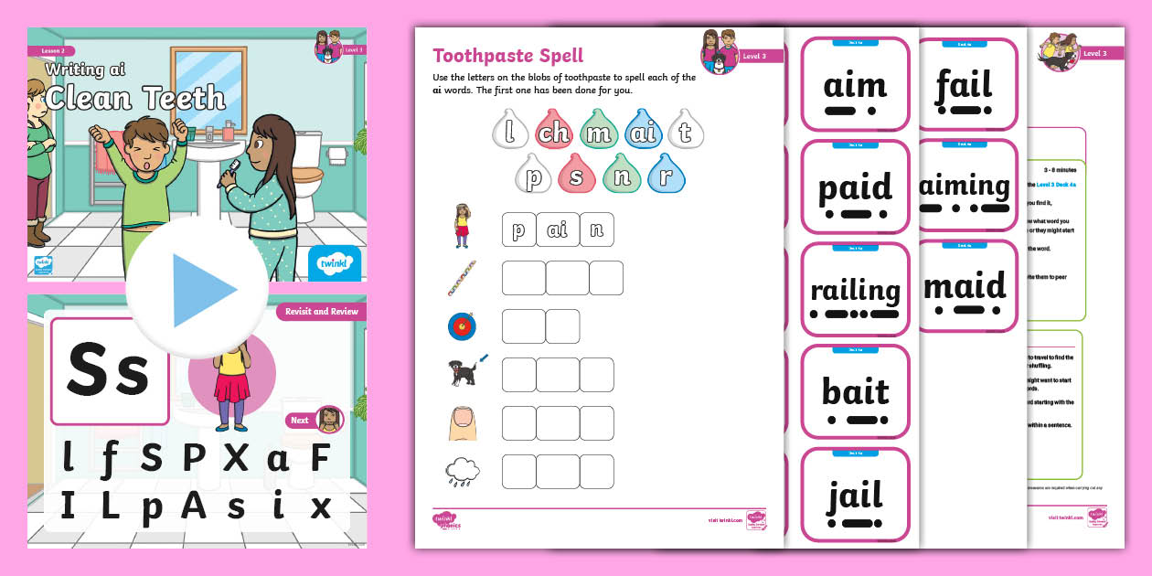 ‘ai’ Lesson Pack - Spelling - Level 3 Week 4 Lesson 2