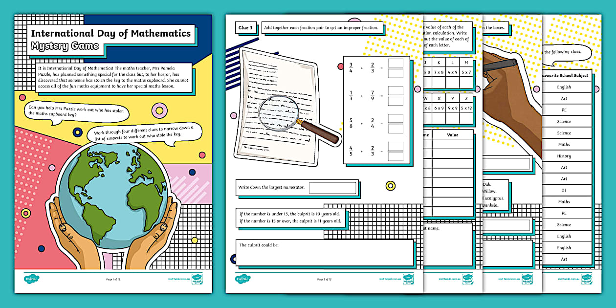 International Day of Mathematics Mystery Game - Twinkl