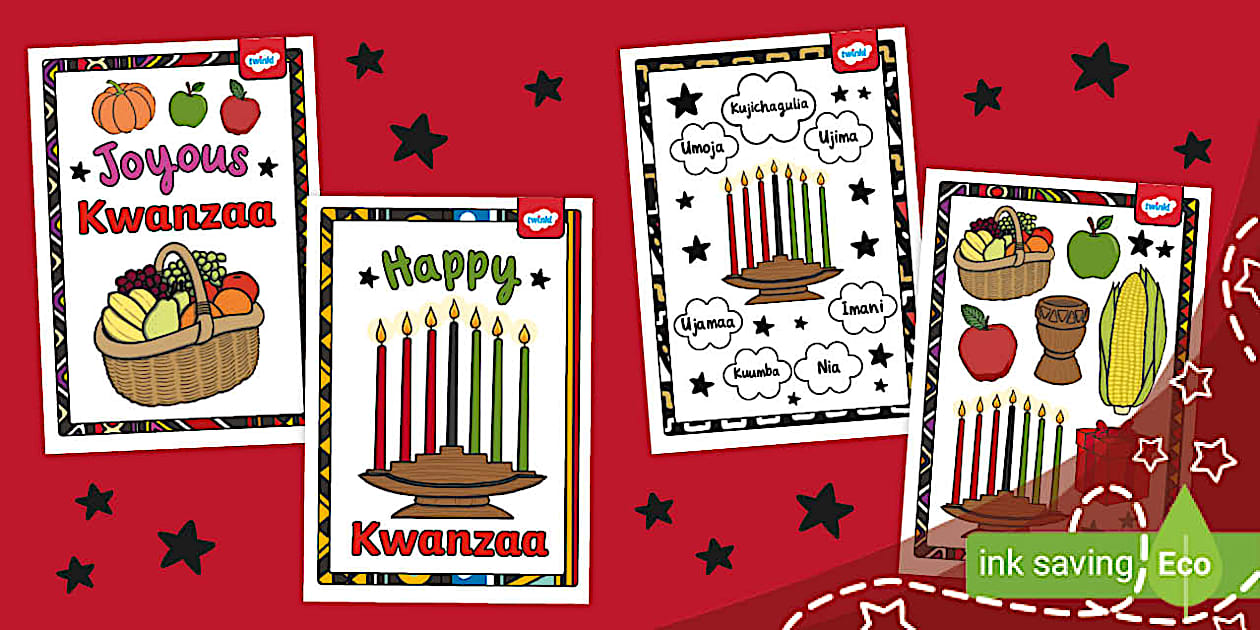 Kwanzaa Greeting Cards (teacher made) - Twinkl